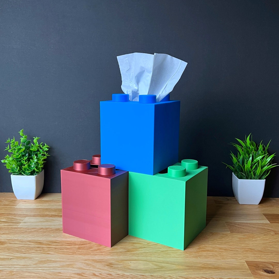 Lego Inspired Tissue Box - Square - Etsy
