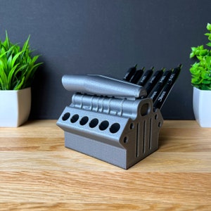 V12 Engine Block Inspired Pen Holder - Etsy