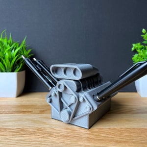 V12 Engine Block Inspired Pen Holder - Etsy