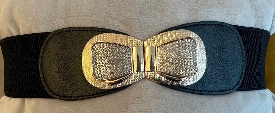 Elastic Wide Belts With Unusual Fasteners Beautiful Stretchable Belts ...