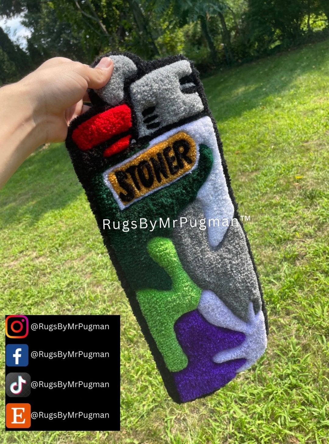 Customizable Lighter Rug Mini Lighter Rug Rugsbymrpugman - Etsy