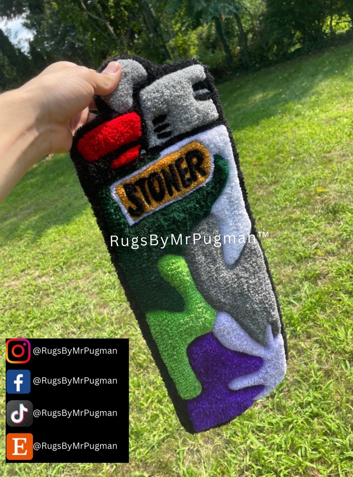 Customizable Lighter Rug Mini Lighter Rug Rugsbymrpugman - Etsy