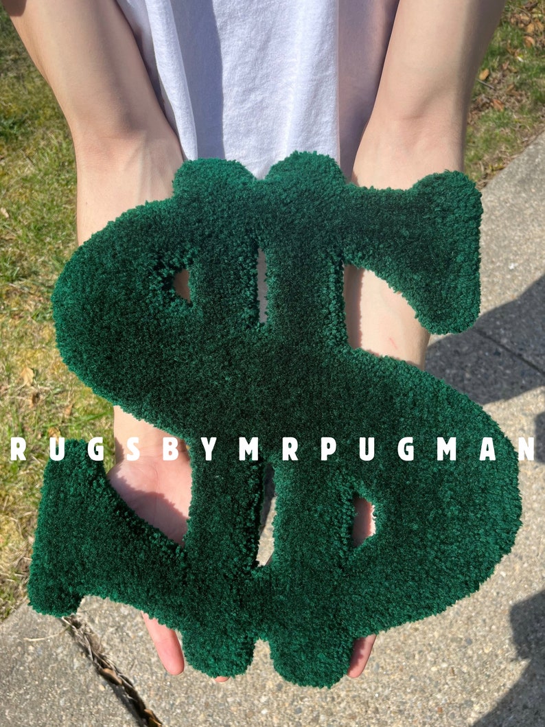 Money Sign Rug | Rugsbymrpugman - Etsy