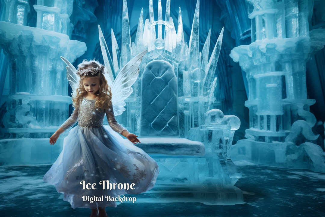 Ice Throne Digital Backdrop Magical Winter Digital Background Arctic ...