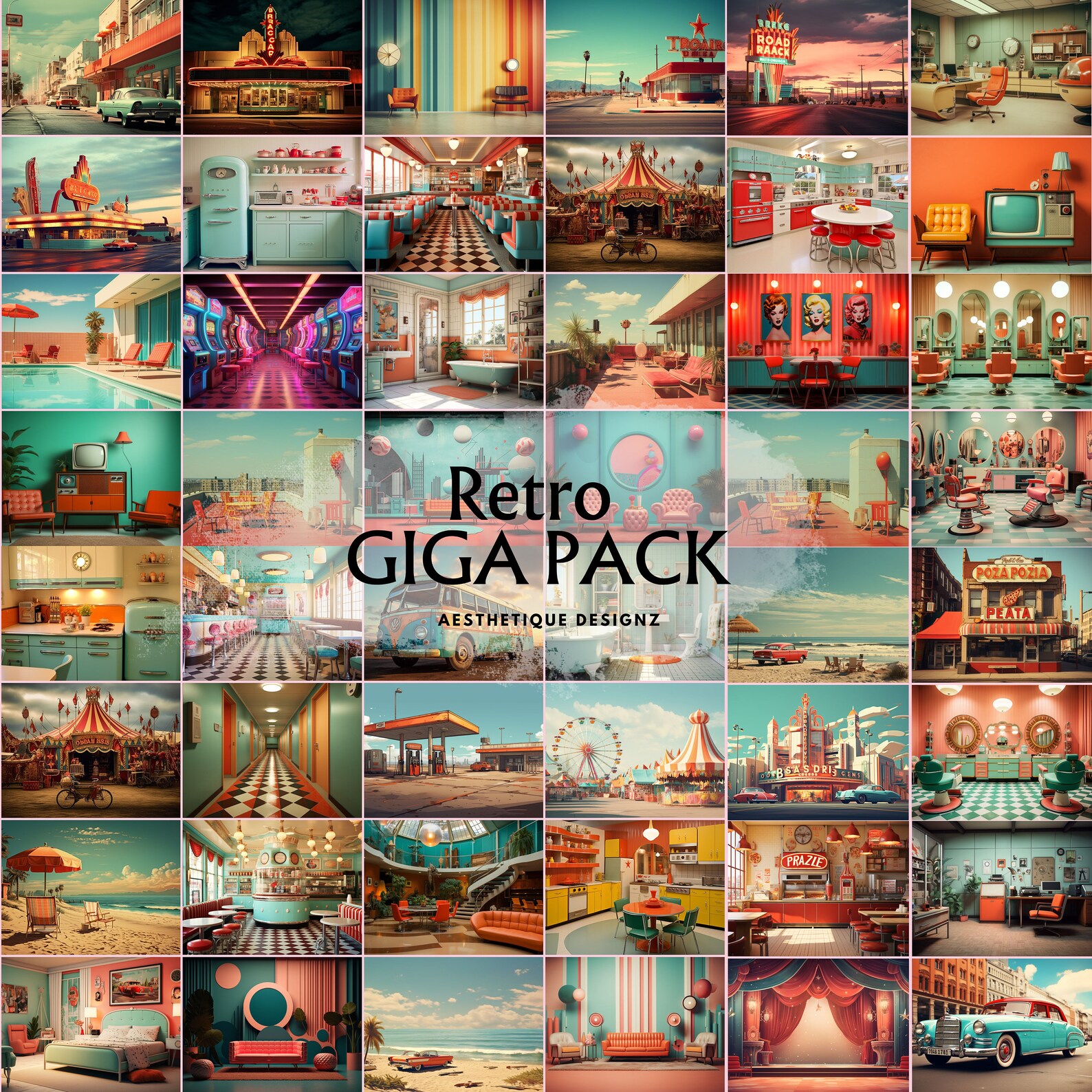 204 Retro Style Digital Backdrops GIGA PACK Maternity Photoshoot ...
