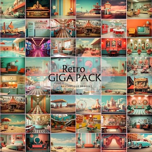 204 Retro Style Digital Backdrops GIGA PACK Maternity Photoshoot ...