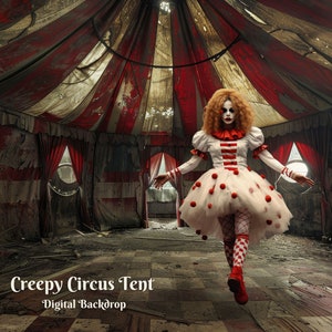 Creepy Circus Tent Digital Backdrop Old Desolate Circus Photo ...