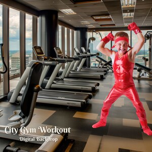 City Gym Digital Backdrop Gym Workout Digital Background Cardio ...