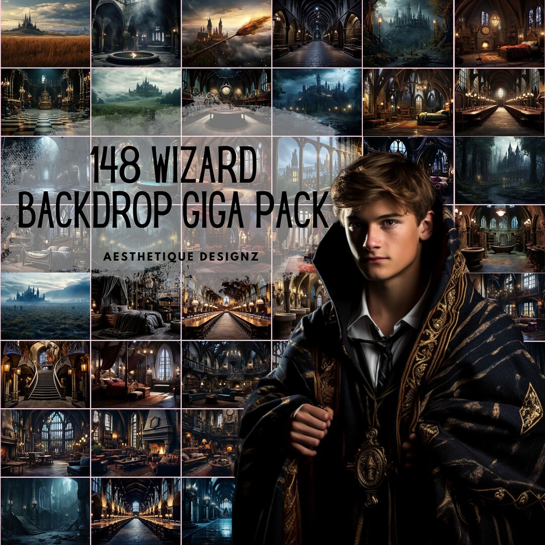 148 Wizardry School Digital Backdrop Magical Wizard Photography ...