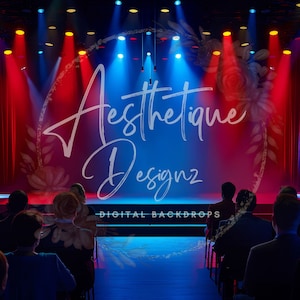 Stage With Audience Digital Backdrop Modern Performance Theater ...