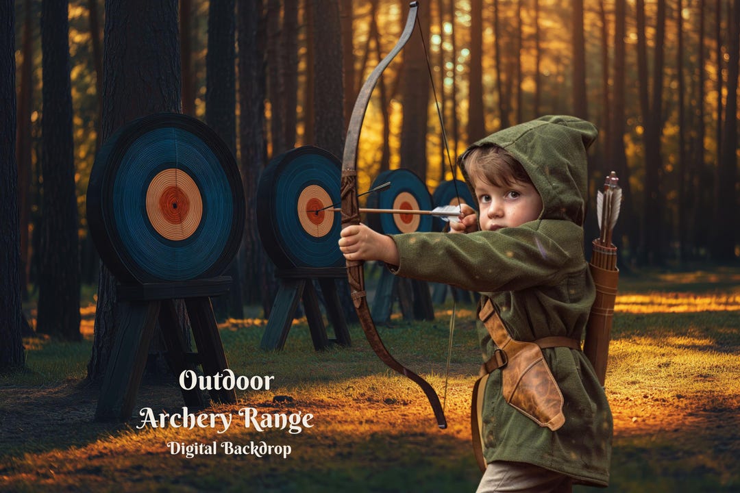 Outdoor Archery Range Digital Backdrop Robin Hood Digital Background ...