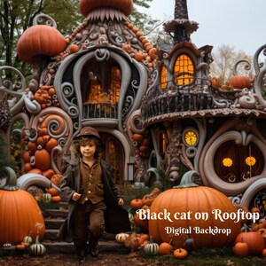 Fantasy Pumpkin House Digital Backdrop Fairy Tale House Digital ...