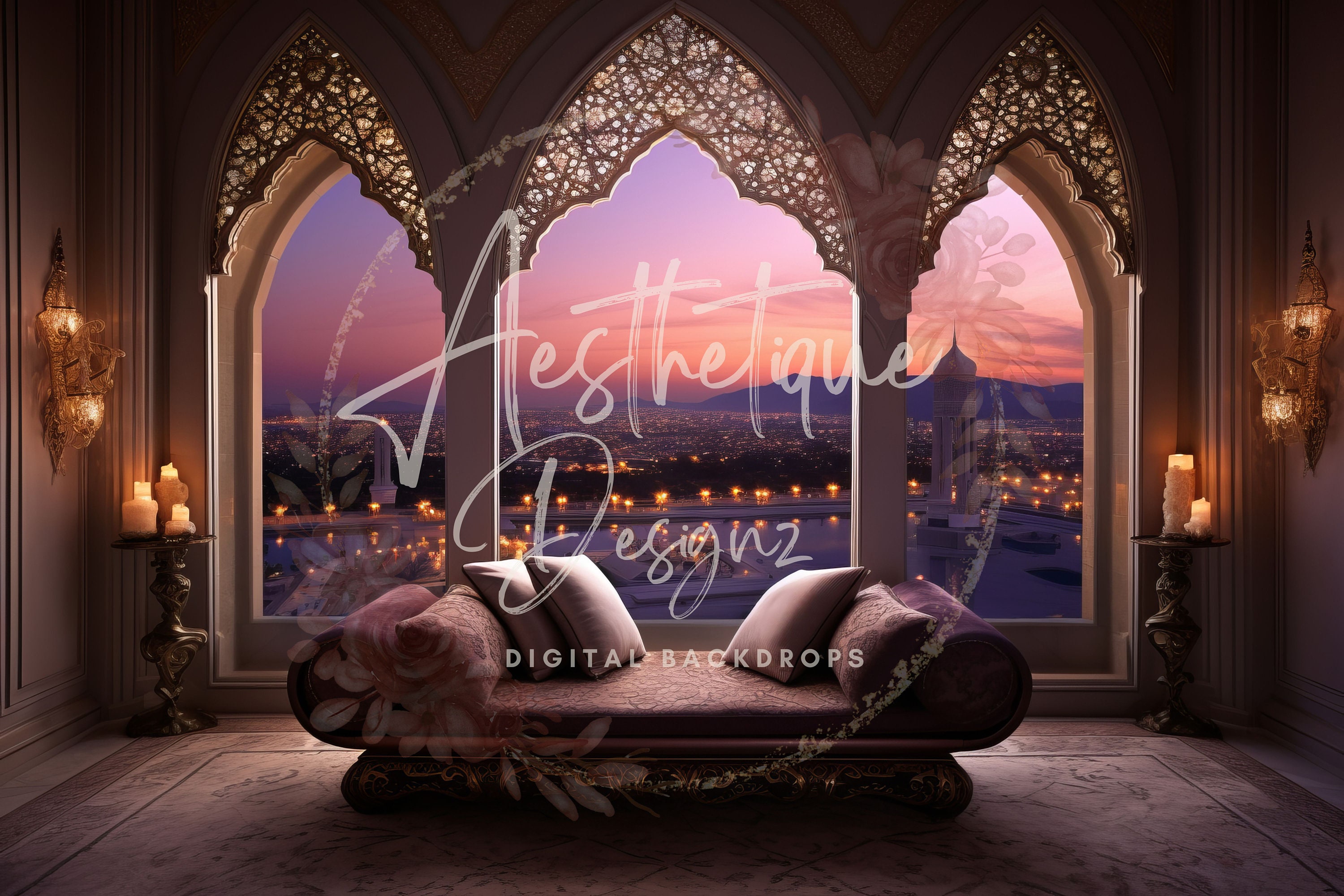 Arabian Castle Window Digital Backdrop Arabian Princess Photography ...