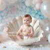 Blue Starry Night Newborn Digital Backdrop for Baby Photoshoot Images ...