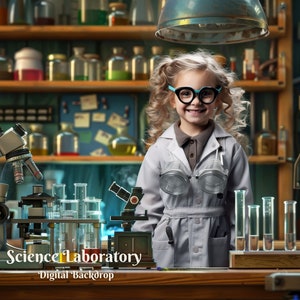 Science Laboratory Digital Backdrop Science Demonstration Composite ...