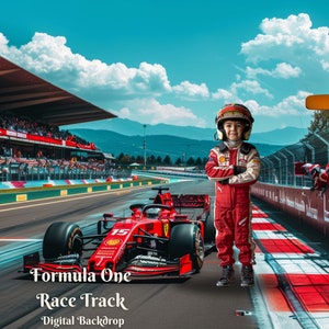 Formula One Race Track Digital Backdrop F1 Kid Driver Photography ...