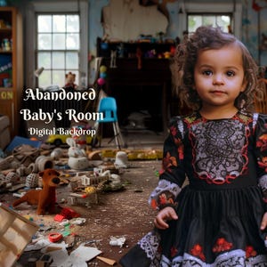 Abandoned Baby's Room Digital Backdrop Abandoned Baby Crib Photography ...