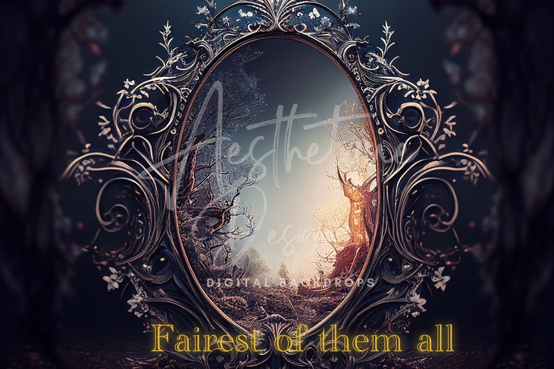 Fairest of Them All Digital Backdrop Magic Mirror Digital Background ...