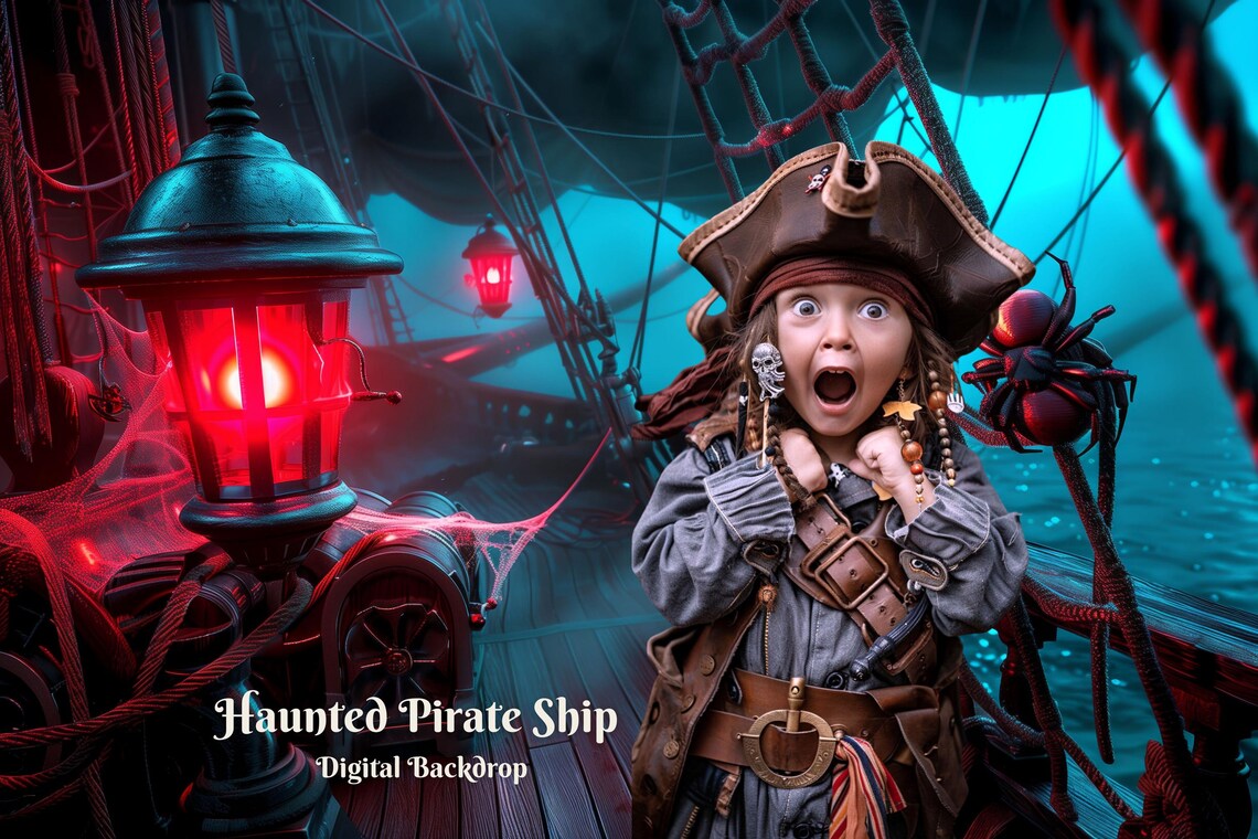 Haunted Pirate Ship Digital Backdrop the Flying Dutchman Digital ...