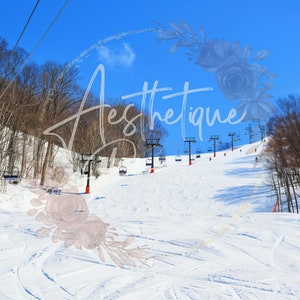 Snowboarding Park Digital Backdrop Chilly Winter Background for Skiing ...