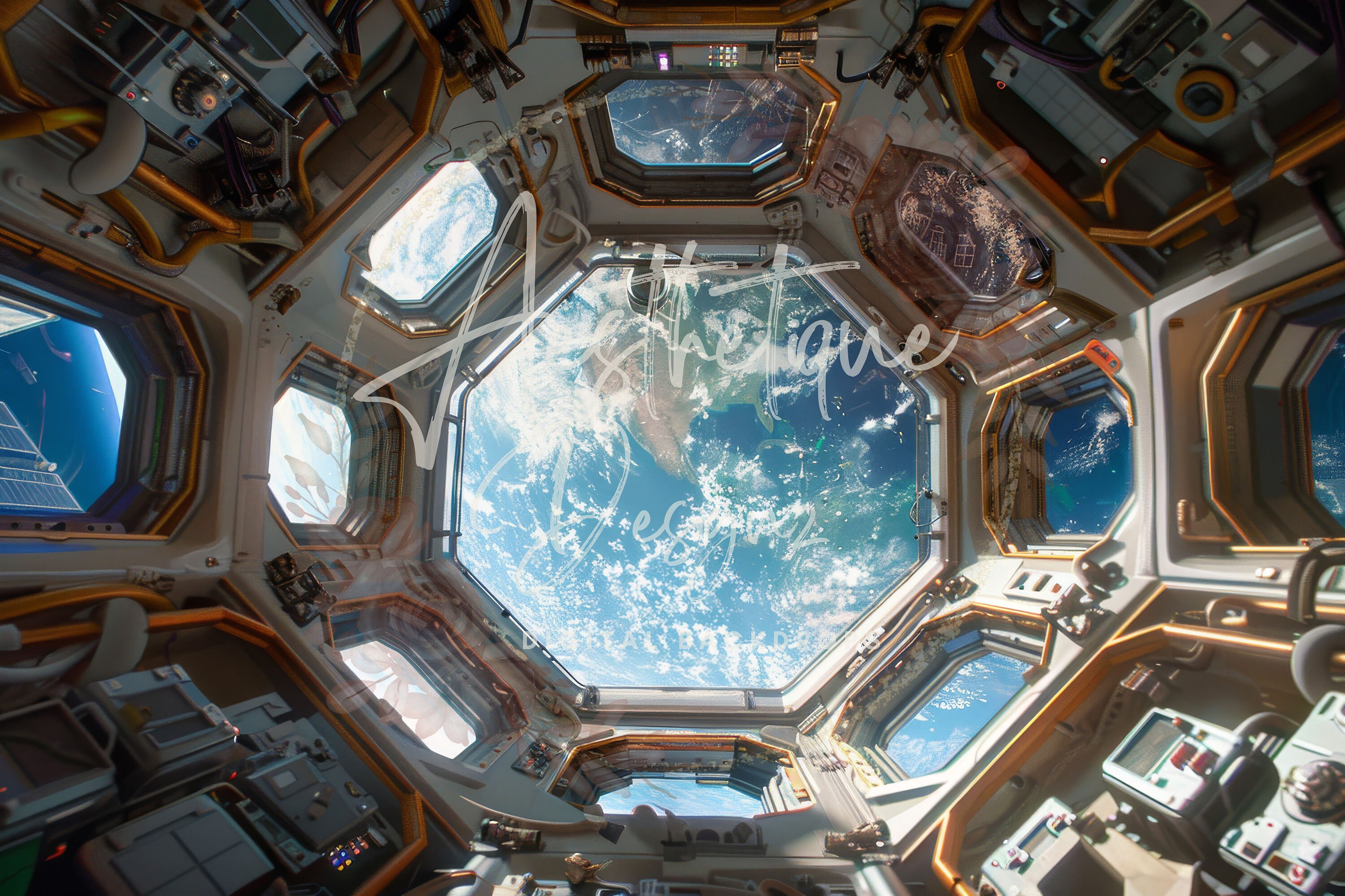 Space Craft's Observatory Digital Backdrop for Spaceship Composite ...
