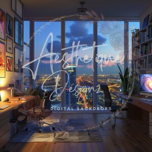 Modern Studio Type Apartment Digital Backdrop for Work From Home House ...