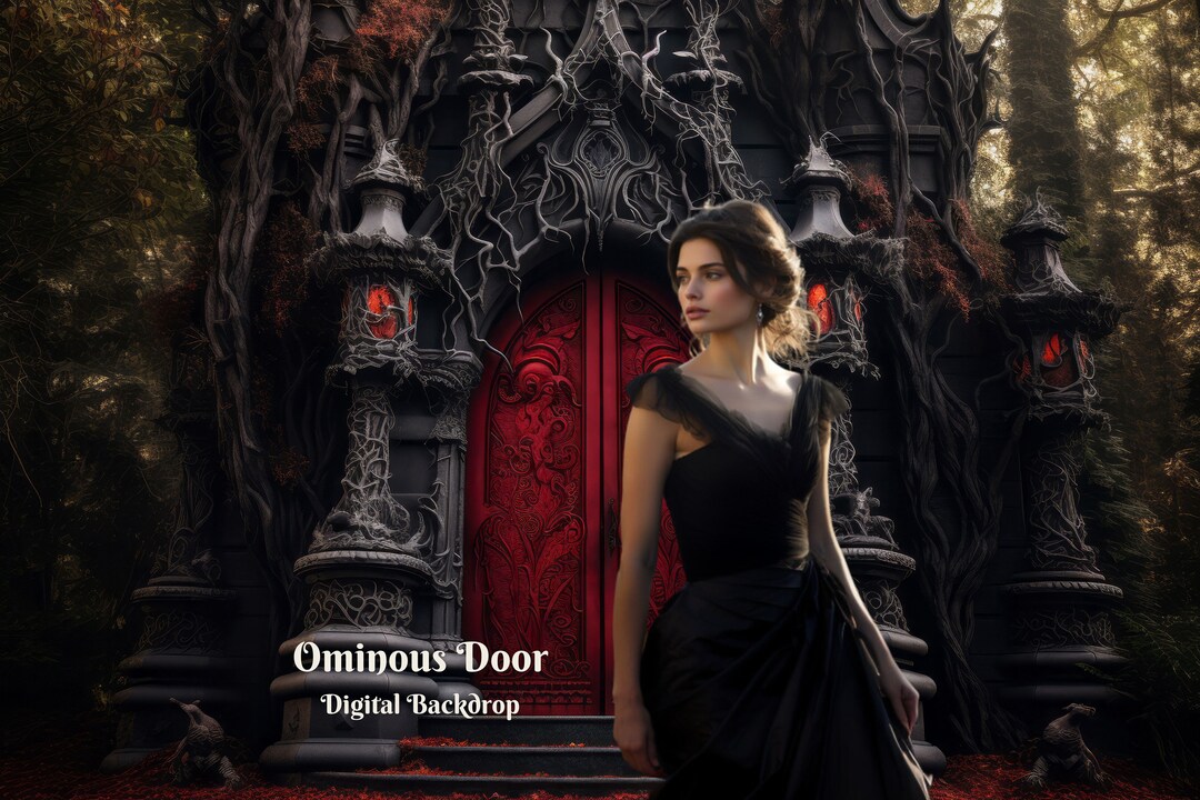 Ominous Door Digital Backdrop Dungeon Entrance Photo Background for ...