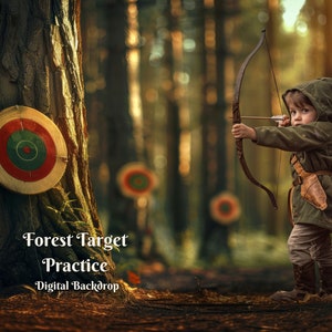 Forest Target Practice Digital Backdrop Robin Hood Digital Background ...
