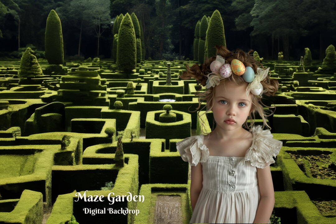 Maze Garden Digital Backdrop for Nature Composite Images Confusing ...