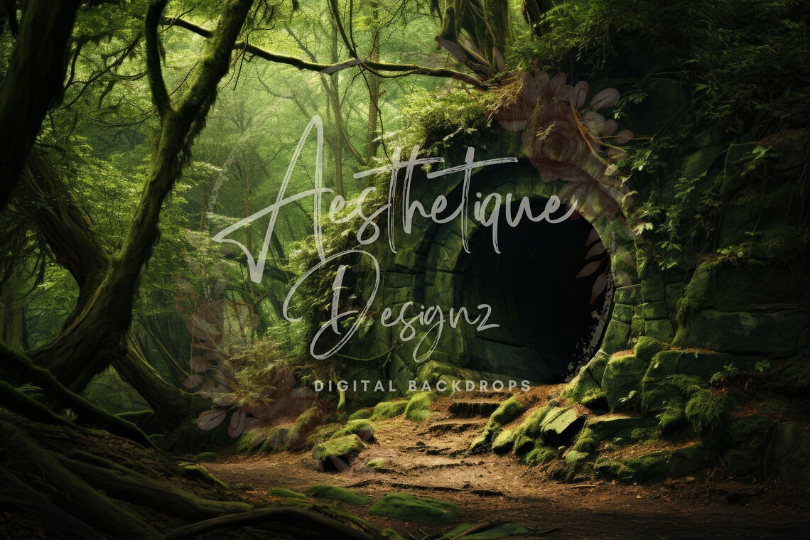 Forest Chamber Entrance Digital Backdrop for Mystery Forest Composite ...