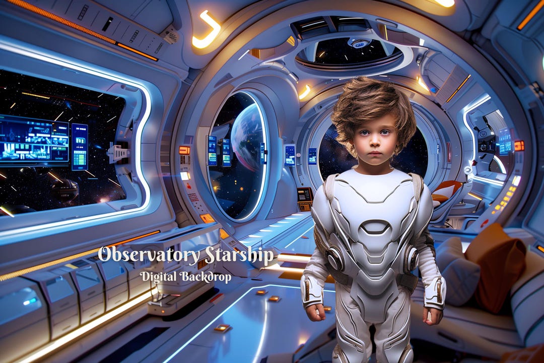 Observatory Starship Digital Backdrop for Spaceship Composite Images ...