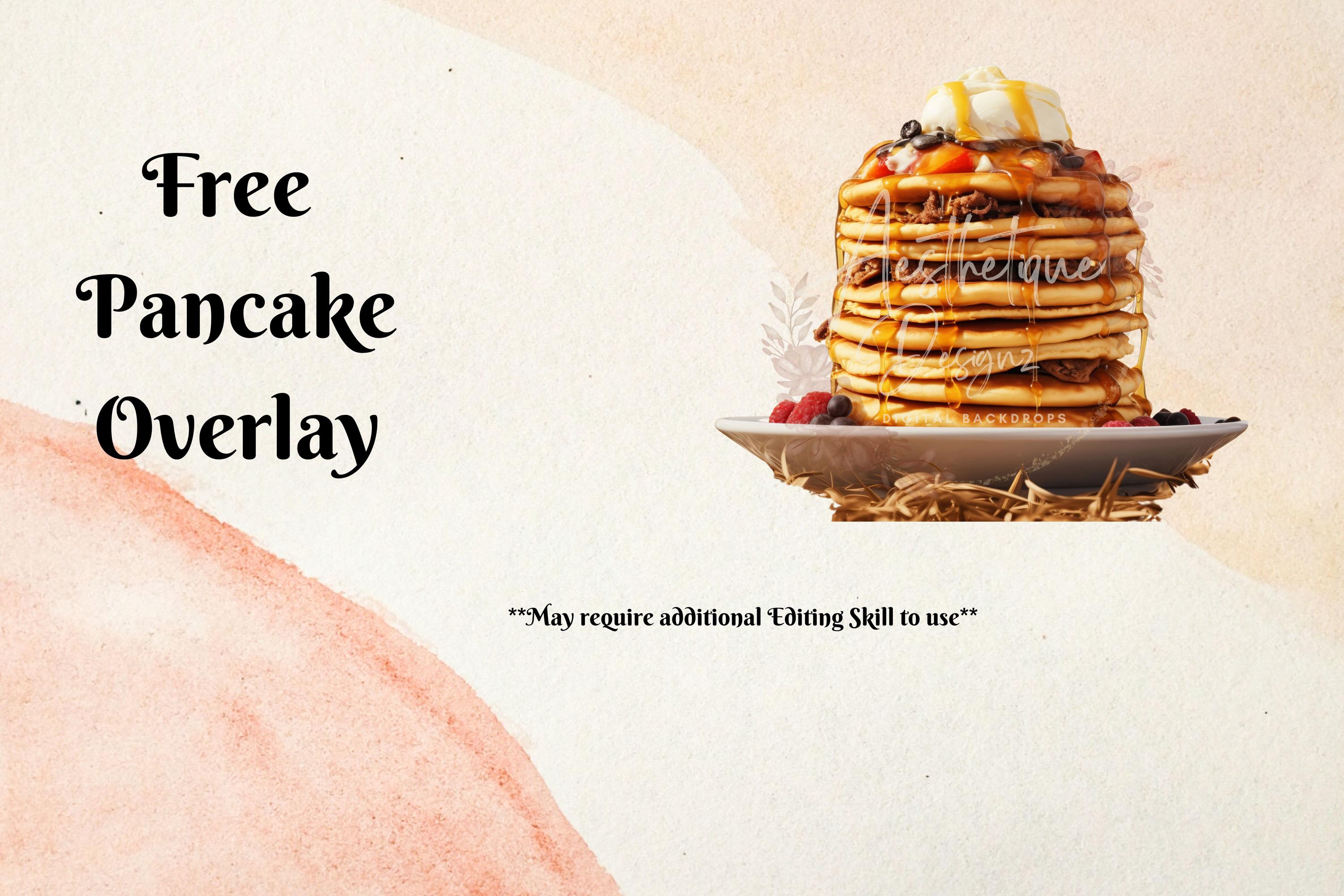Giant Tall Pancake Digital Background Healthy Sweet Breakfast Photoshop ...