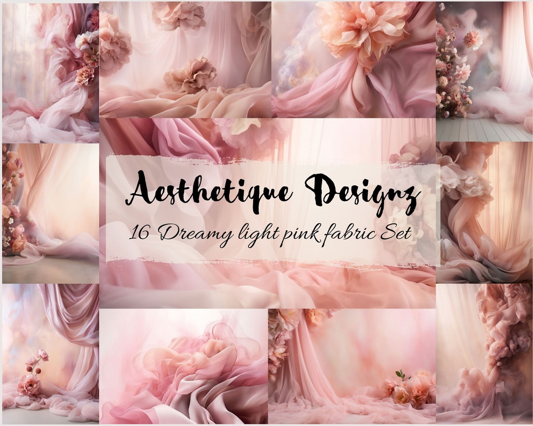 16 Pink Flowy Fabric Digital Photo Backdrop Maternity Digital Backdrop ...