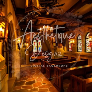 Small Praying Chapel Digital Backdrop Power of Prayer Digital ...