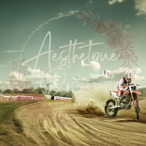 Motocross Track Digital Backdrop Dirt Bike Rider Photography Background ...