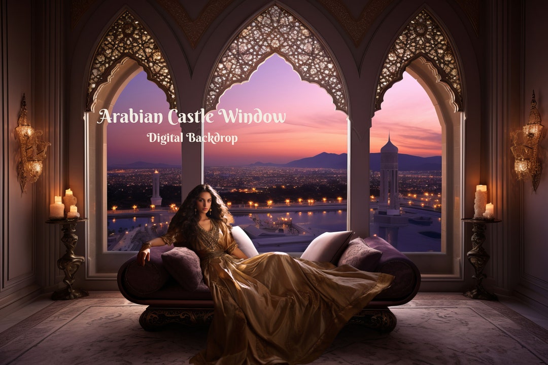 Arabian Castle Window Digital Backdrop Arabian Princess Photography ...
