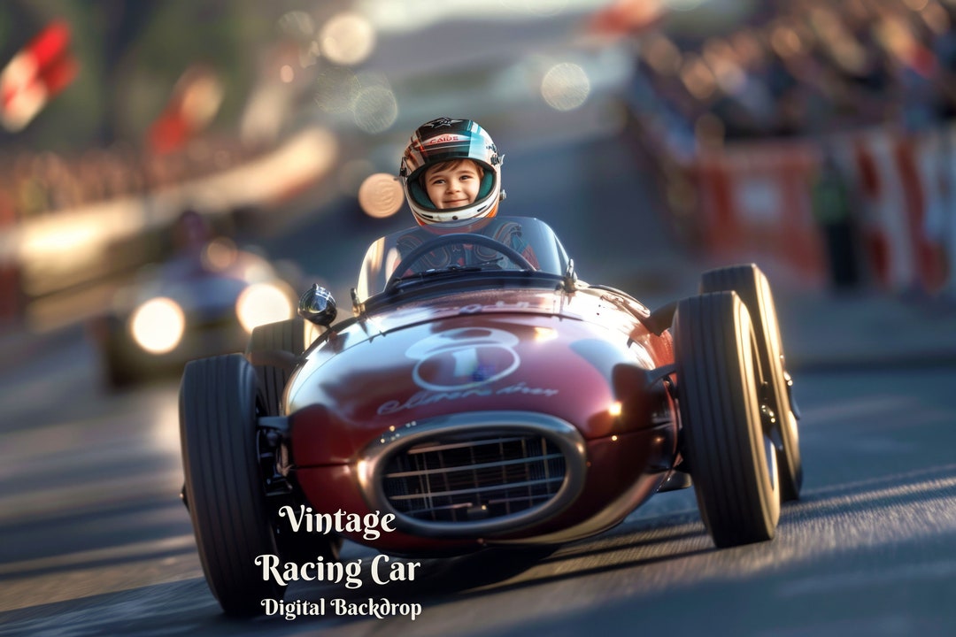 Vintage Car Racing Digital Backdrop Timeless Vintage Car Photography ...