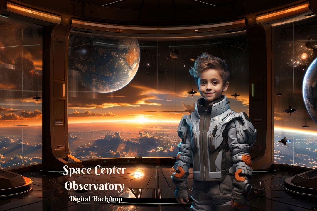 Space Center Observatory Digital Backdrop for Spaceship Composite ...