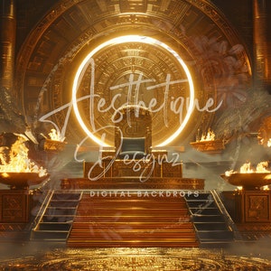 Asgard's Golden Throne Digital Backdrop Royal Palace of Valaskjalf ...