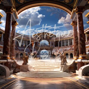 Ancient Greek Arena Digital Backdrop for Chariots Composite Images ...