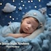 Blue Starry Night Newborn Digital Backdrop for Baby Photoshoot Images ...