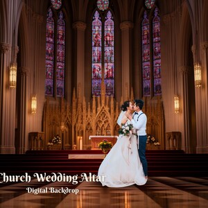Church Wedding Altar Digital Backdrop for Solemn Wedding Images Down ...