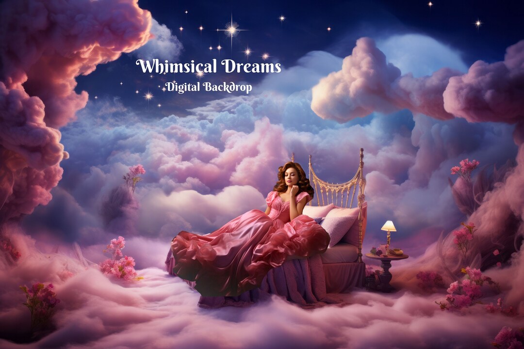 Whimsical Dreams Digital Backdrop Sweet Dreams Photography Background ...