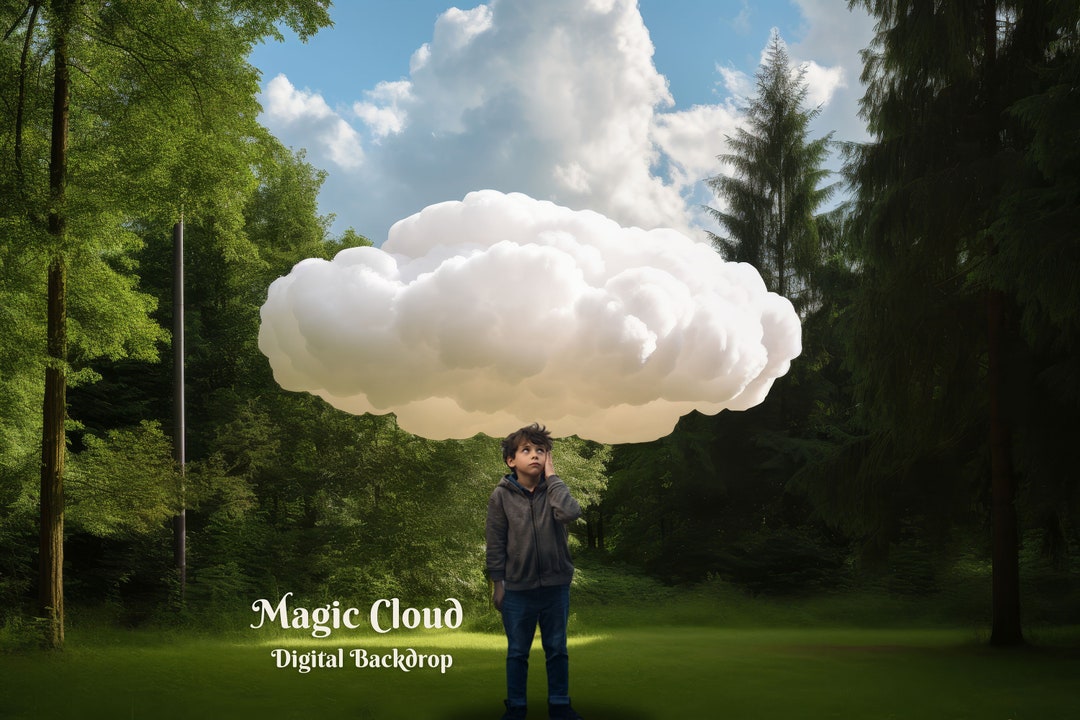 Magic Cloud Digital Backdrop for Low Hanging Cumulous Cloud Photo ...