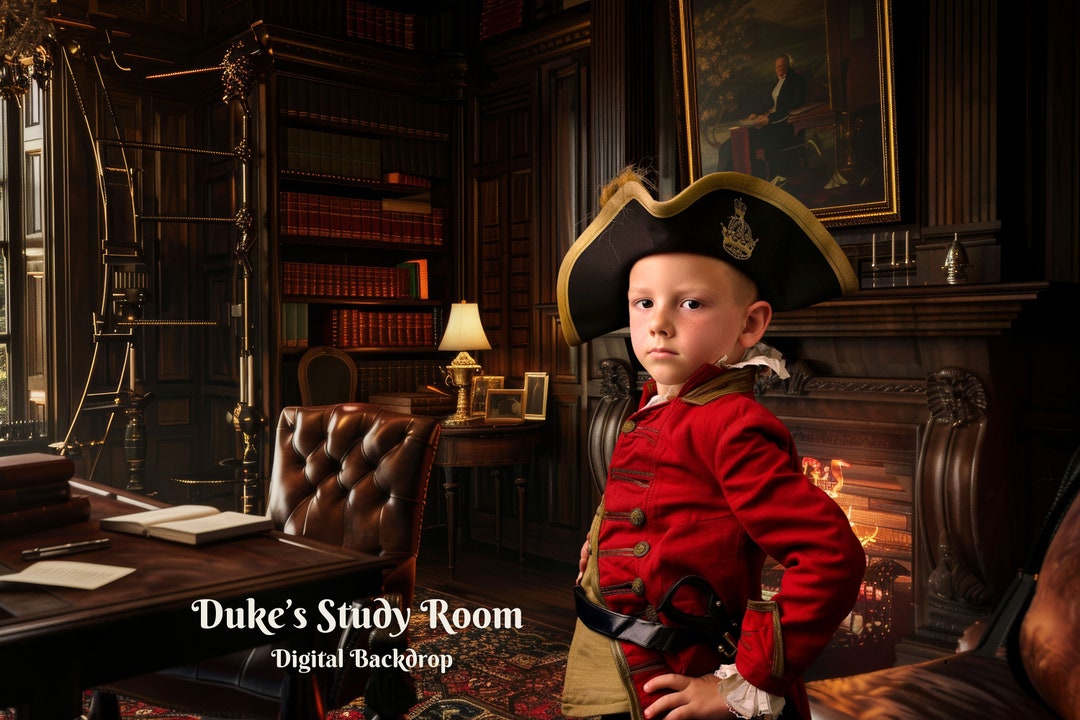 Duke's Study Room Digital Backdrop Rich Man's House Digital Background ...