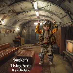 Bunker's Living Area Digital Backdrop for Post Apocalyptic Fallout ...
