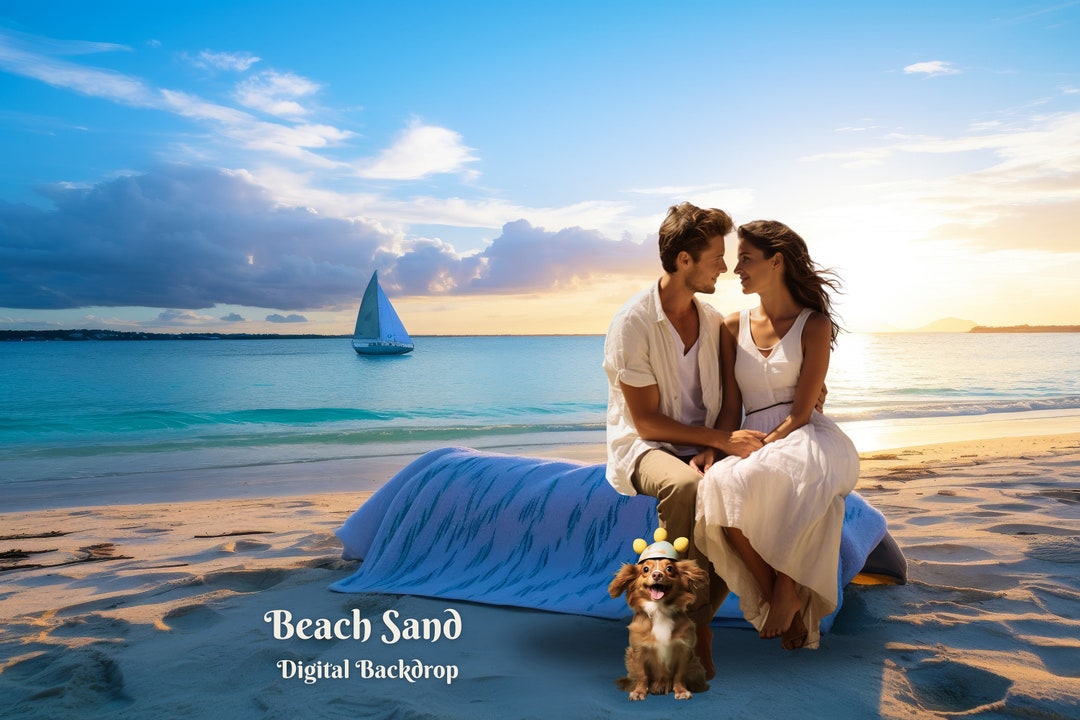 Beach Sand Digital Backdrop Hot Summer Beach Digital Background Seaside ...