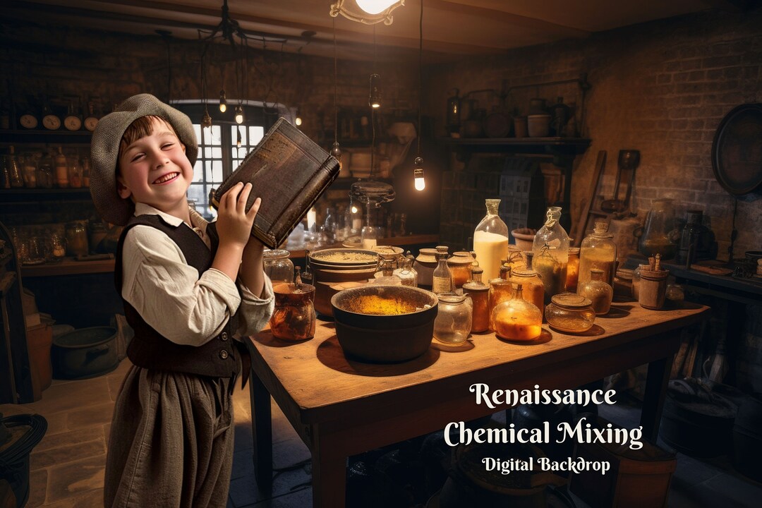 Renaissance Chemical Mixing Digital Backdrop Forensic Scientist ...