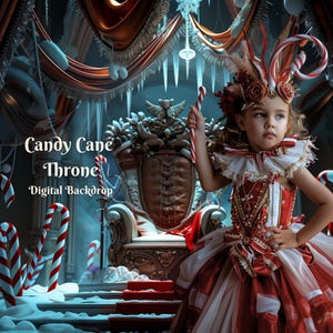 Candy Cane Throne Digital Backdrop Kid's Imagination Land Digital ...