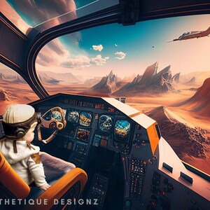 Airplane Pilot Digital Backdrop Plane Cockpit Background Profession ...